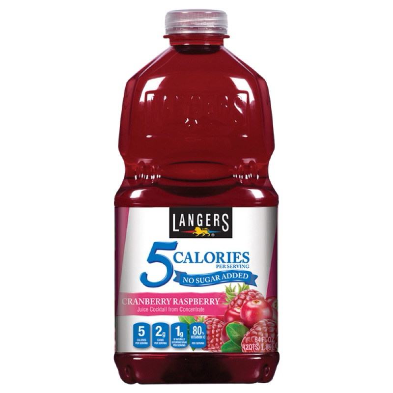 Langers 5 Calories Cranberry Raspberry No Added Sugar Juice 1.89L ...