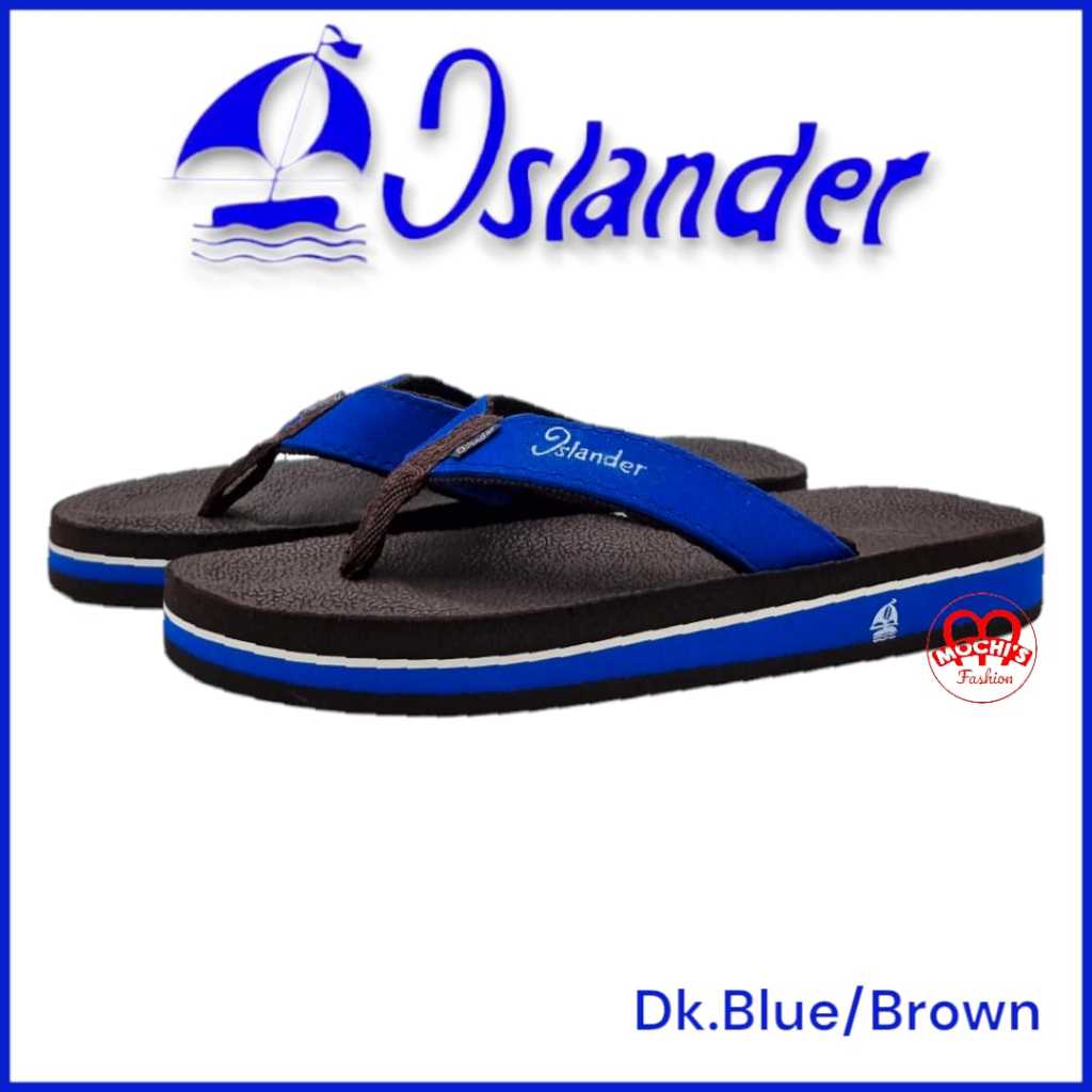 Islander 'Dark Blue/Brown' Men's original non-slip and waterproof ...