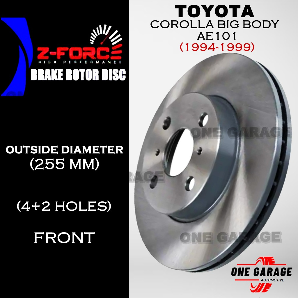Brake Disc Rotor For TOYOTA COROLLA BIG BODY AE101 (1994-1999) FRONT ...