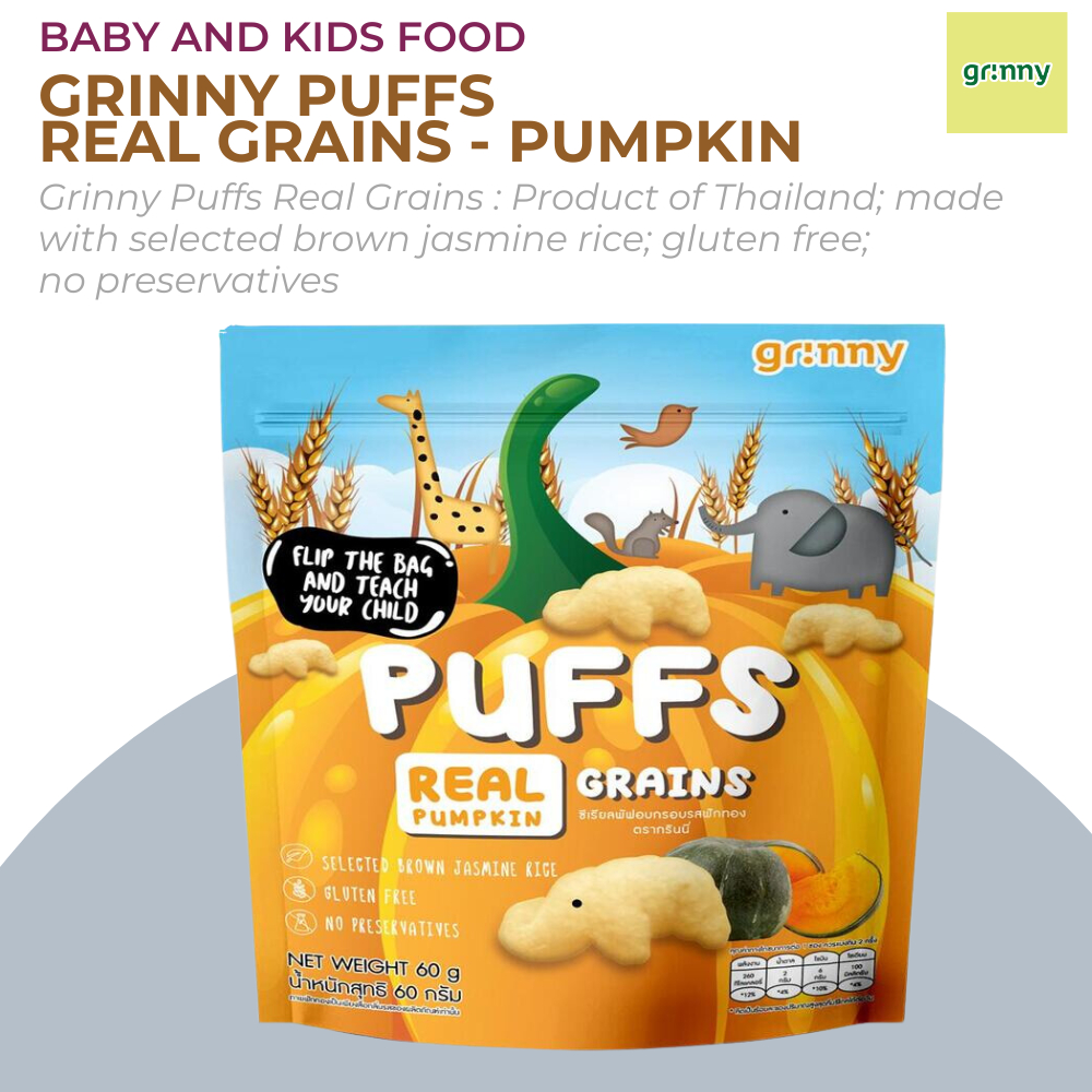 Grinny Puffs Real Pumpkin Grains 60g | Shopee Philippines