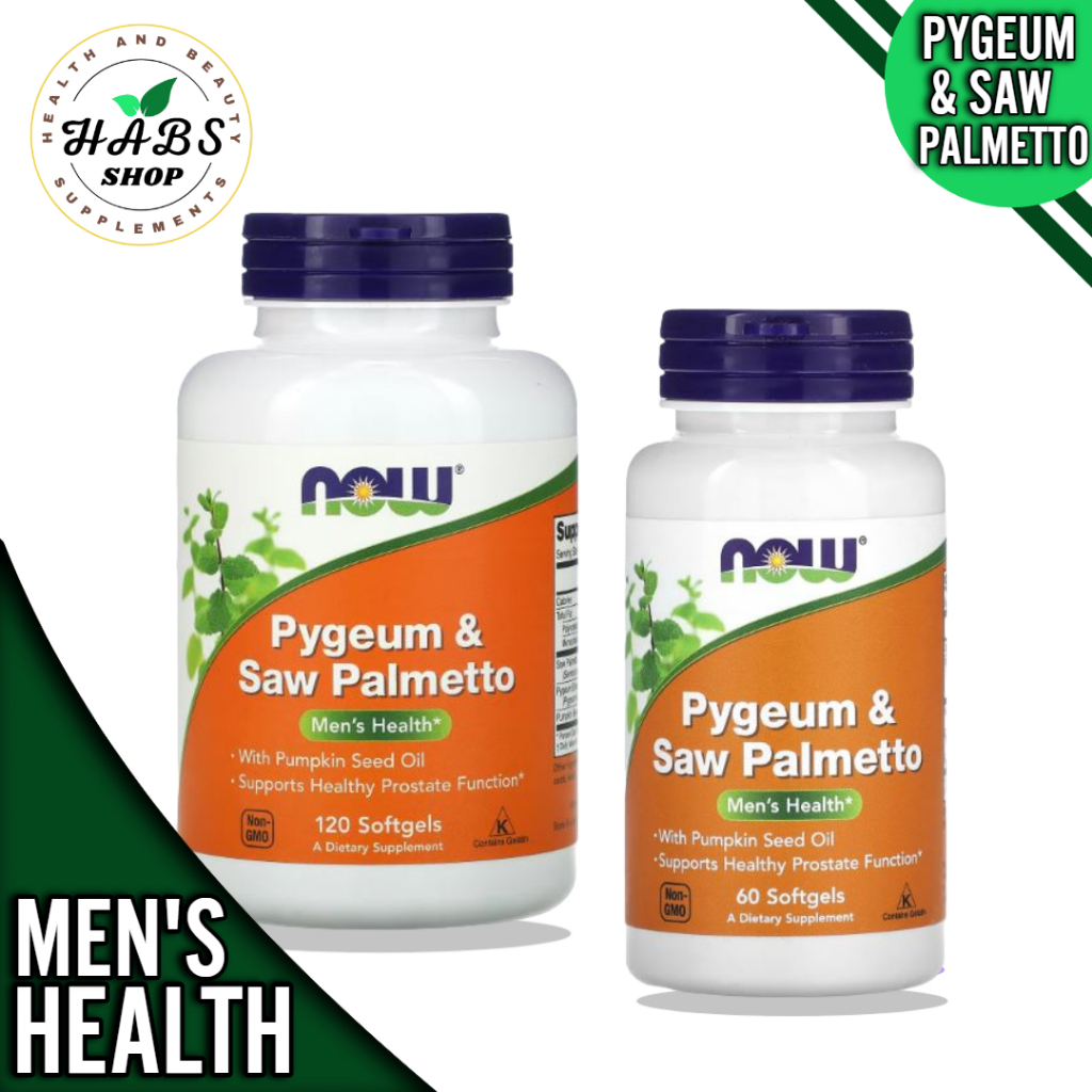 Pygeum Saw Palmetto Now Foods 60 Softgels or 120 Softgels | Shopee ...