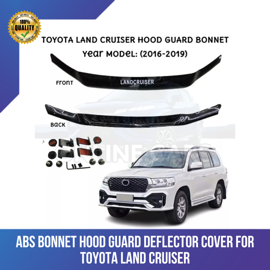 CPA ABS Bonnet Hood Guard Deflector Cover for Toyota Land Cruiser 2016 ...