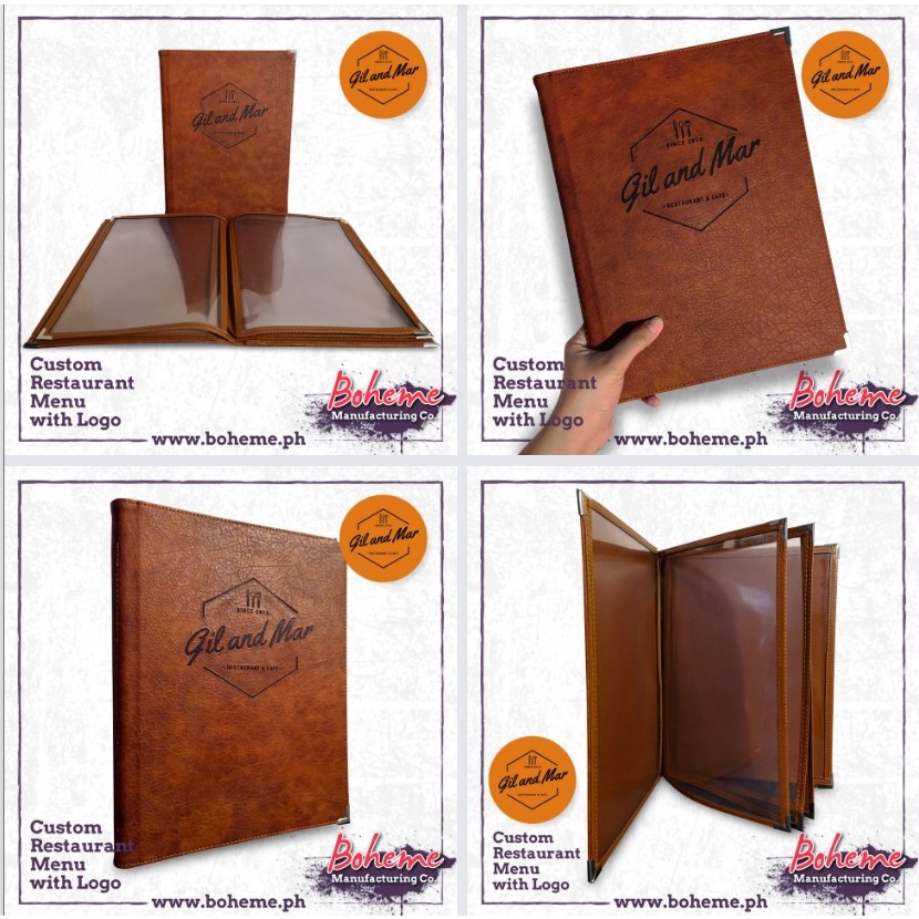CUSTOMIZED MENU FOLDERS FOR YOUR RESTAURANT HOTEL OR OFFICES | Shopee ...