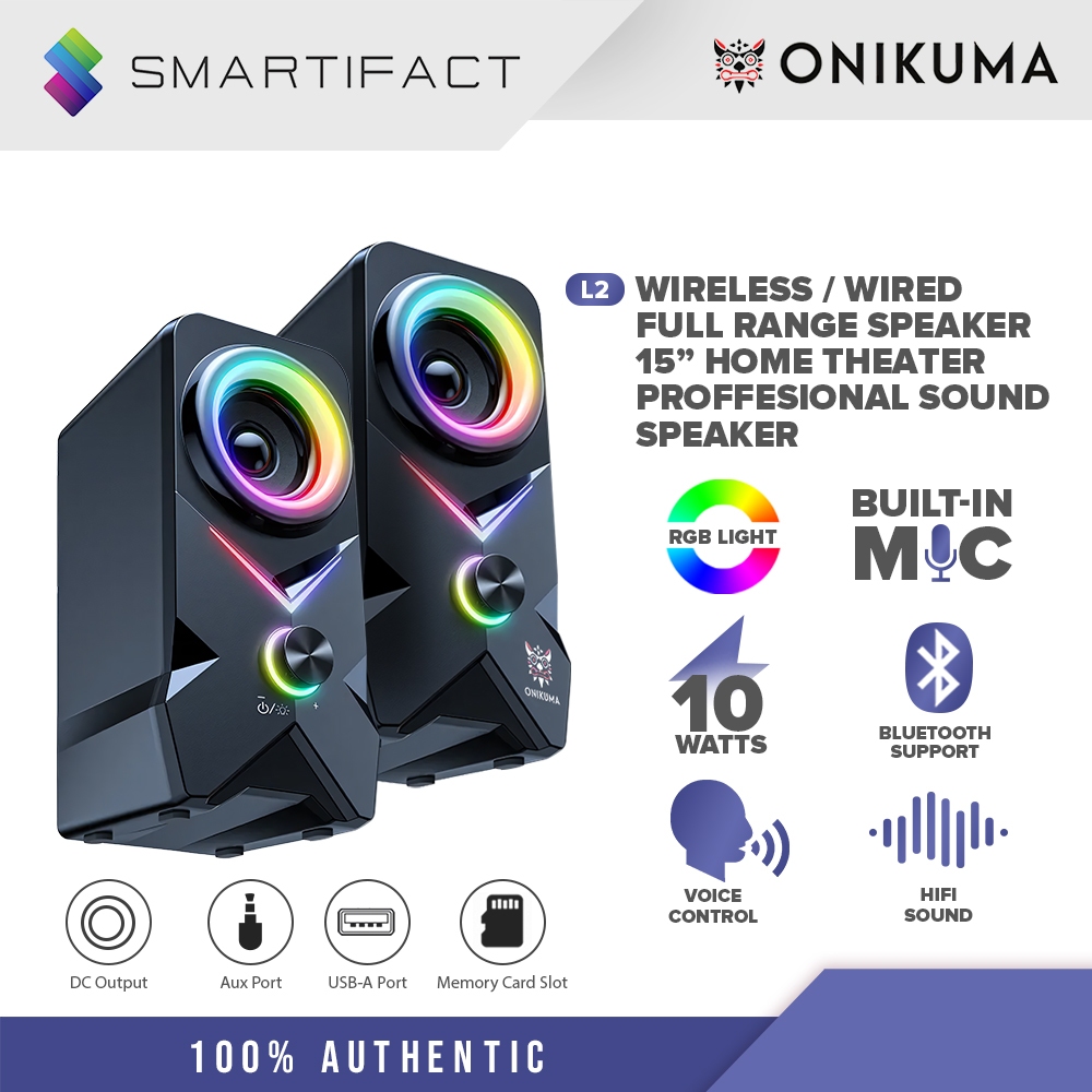 Onikuma L2 Full Range Speaker 15 Inch Home Tweeter Professional Sound Speaker System Musical ...
