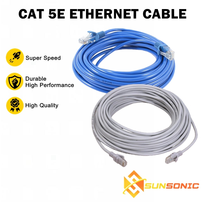 5m 10m 15m 20m 30m 40m 50m Cat 5e Rj45 Ethernet Lan Internet Network ...