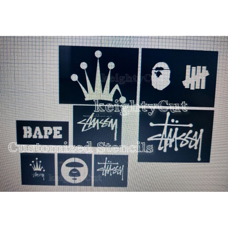 STUSSY SET REUSABLE PLASTIC STENCIL | Shopee Philippines