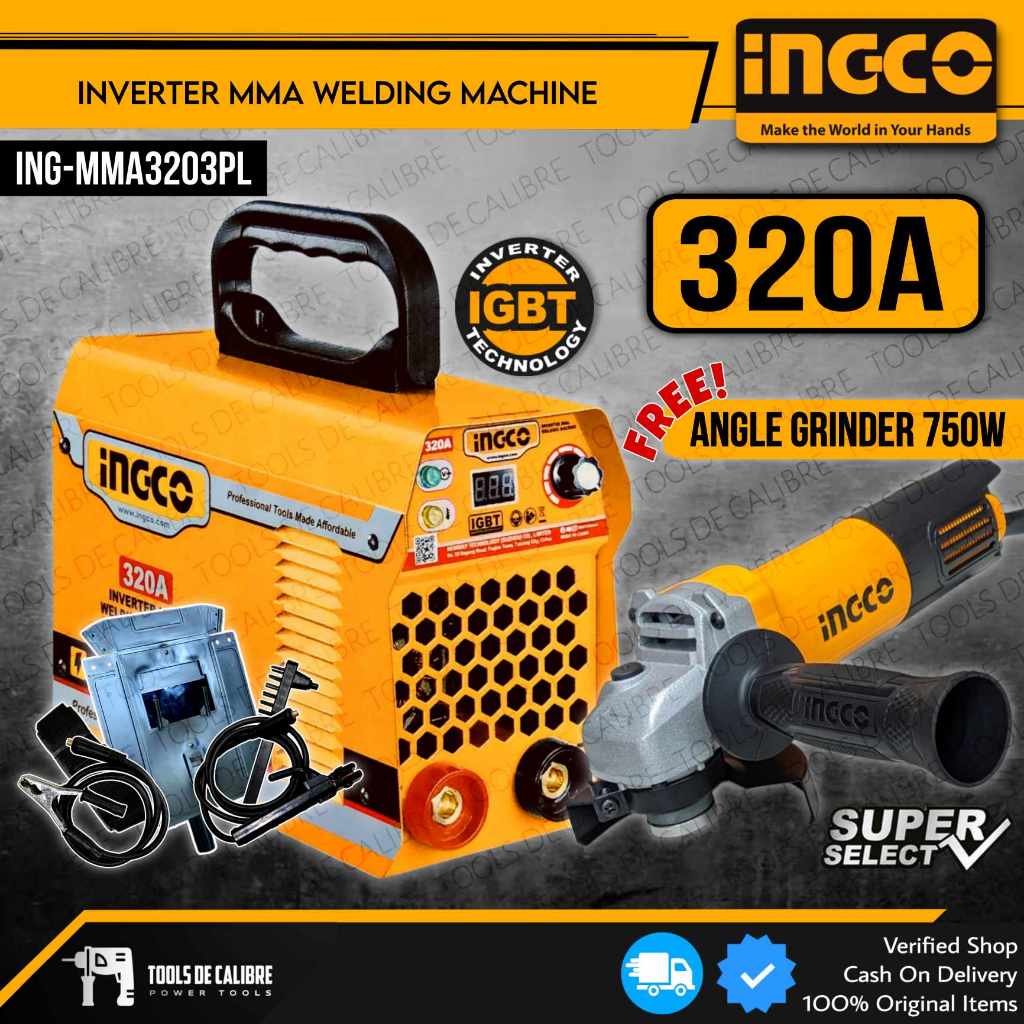 INGCO Portable IGBT Inverter ARC Welding Machine 320A ING-MMA3203PL w ...