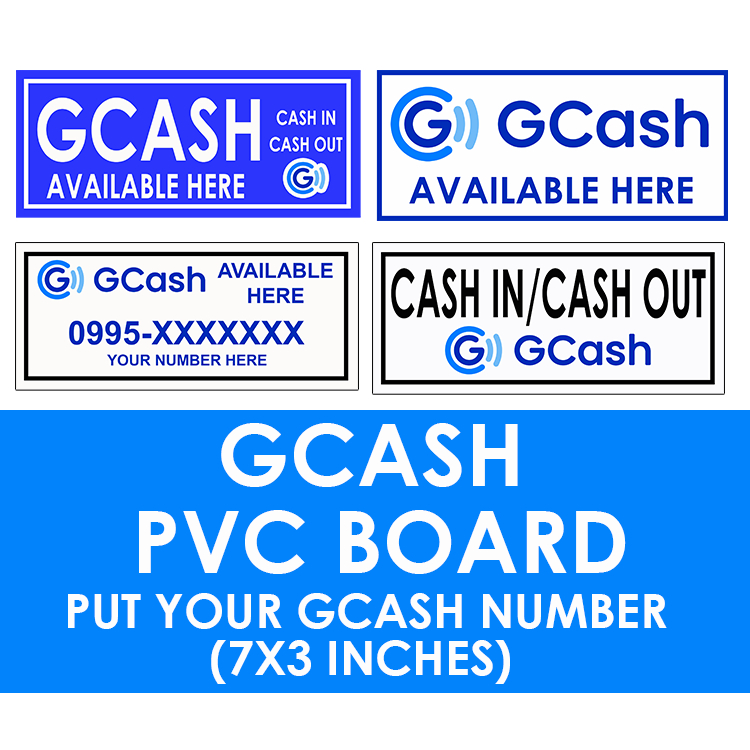 PVC BOARD GCASHSIGNAGE DIFFERENT COLORS AND DESIGN CAN BE CUSTOM ...
