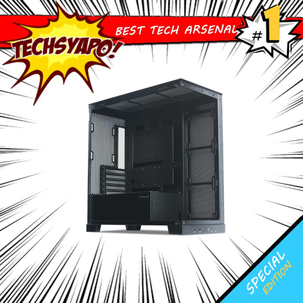 TECWARE VX90M TG BLACK MATX DUAL CHAMBER CASE | Shopee Philippines