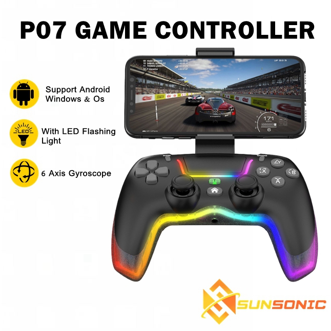 Bsp P07 Rgb Colorful Light Wireless Gaming Controller For P4 P3 Switch ...