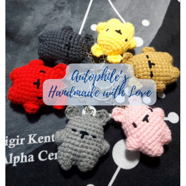 Mini Bear Keychain Amigurumi | Shopee Philippines