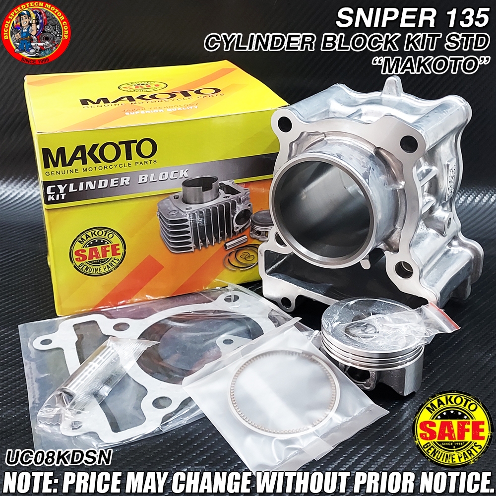 CYLINDER BLOCK KIT STD "MAKOTO" (SNIPER 135) (UC08KDSN) | Shopee ...