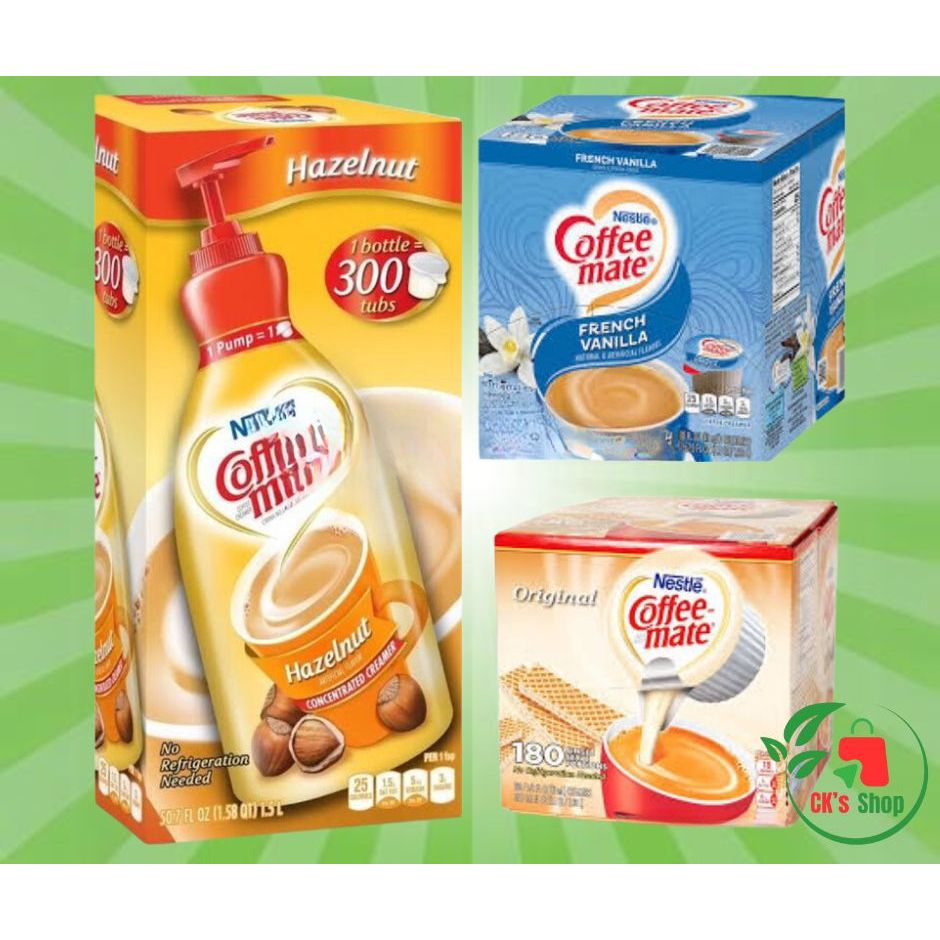 Nestle Coffee-mate French Vanilla, Hazel Nut and Original Liquid ...