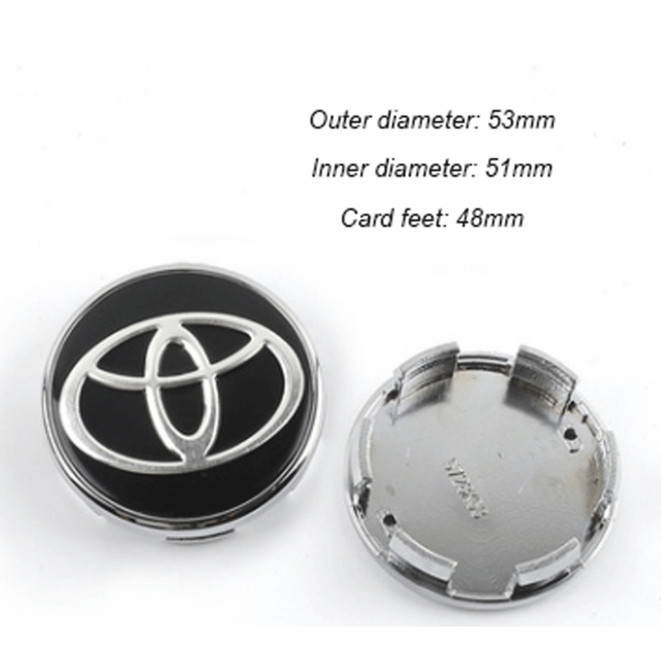 4pcs/set toyota wheel center hub cap 53mm tire rim caps replacement ...