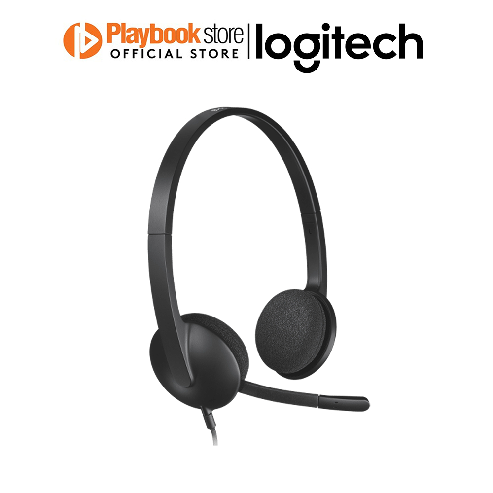 Logitech H340 Wired Headset, Stereo Headphones with Noise-Cancelling ...