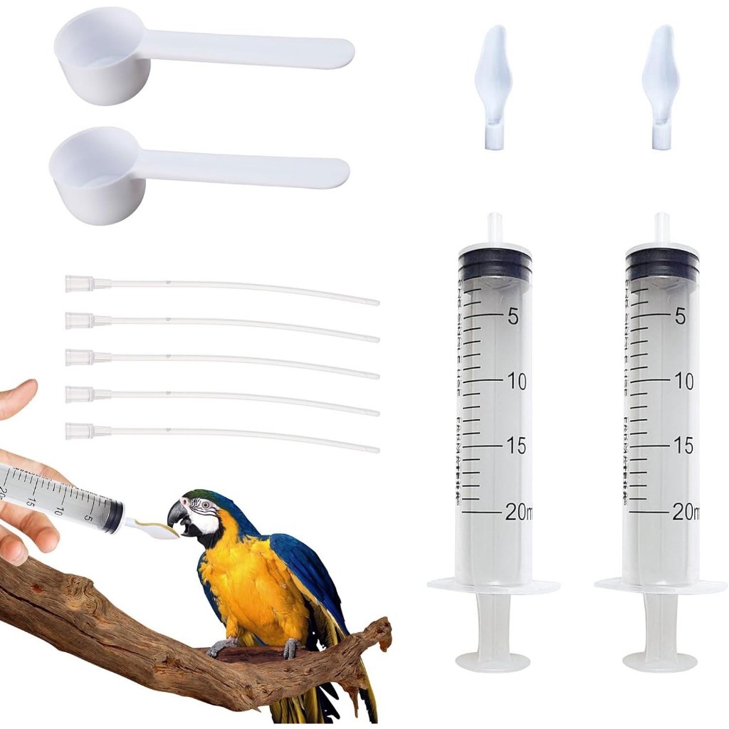 4Pcs Bird Feeding Syringe Kit (1/3/5ML Syringe+5g measuring spoon+Milk ...