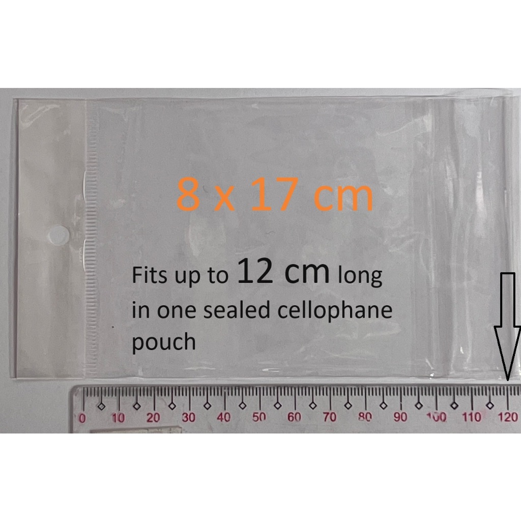 OPP Plastic Cellophane with Adhesive (APPROXIMATE 100 pcs per bundle ...