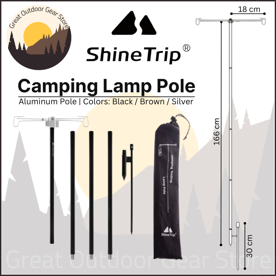 ShineTrip A317 Outdoor Camping Lamp Pole Kit Hanging Light Lantern ...