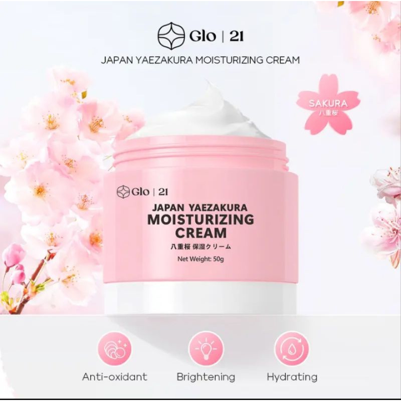 GLO21 Japan Yaezakura Moisturizing Cream (FDA APPROVED) Hydrating ...