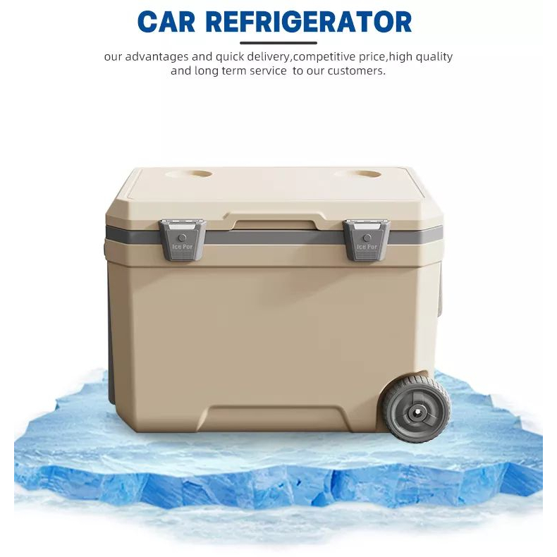 45L Cooler Box with pull rod ice chest cooler with wheels Water Soft ...