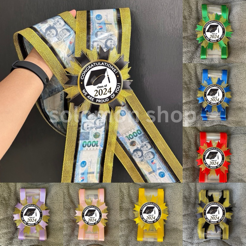 ONHAND 10 Bills Money Lei / Money Sash / Money Garland for Graduation ...