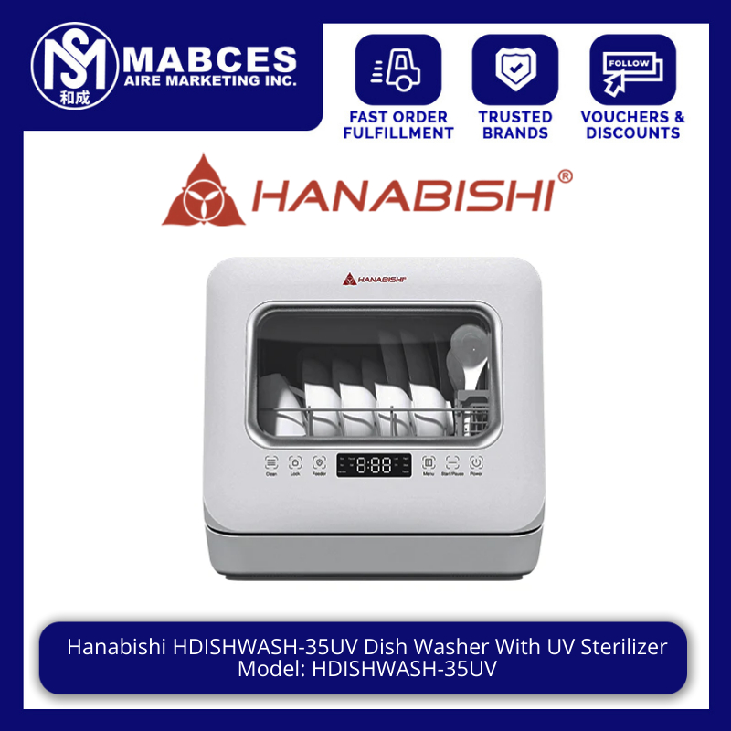 Hanabishi HDISHWASH-35UV Dish Washer With UV Sterilizer | Shopee ...
