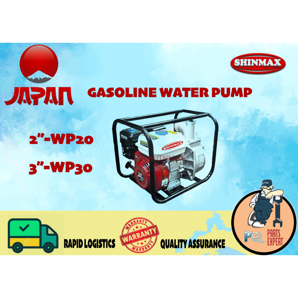 SHINMAX 4-Stroke Gasoline Engine Water Pump 2x2 3x3 inch High-Lift For Agricultural Irrigation 6 ...