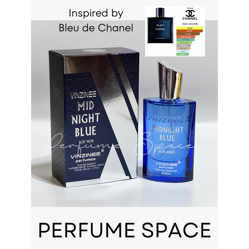 VINZINEE Midnight Blue for Men Oil Based Long Lasting Perfume 50ml ...