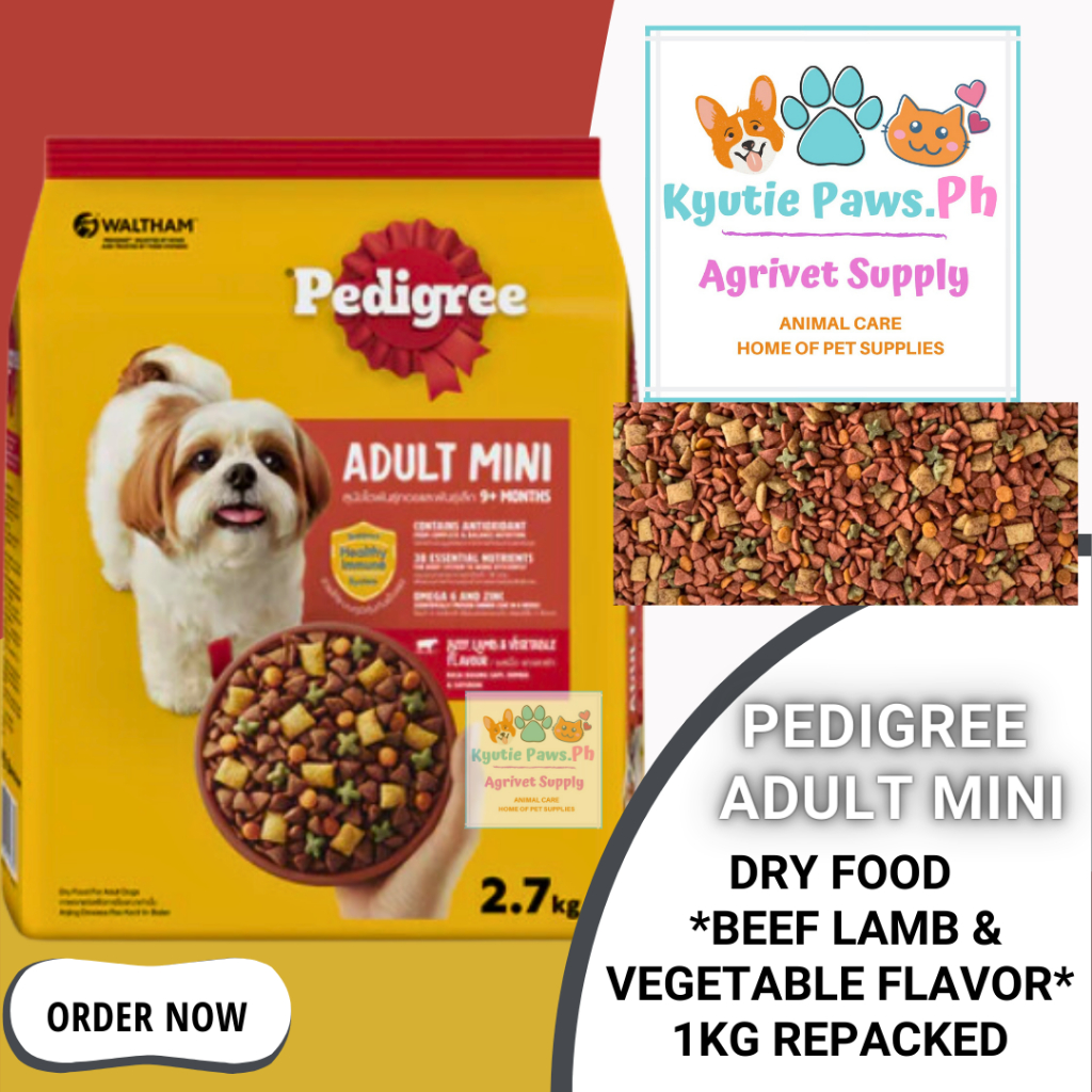 Pedigree Adult mini dog dry food 1kg repacked | Shopee Philippines