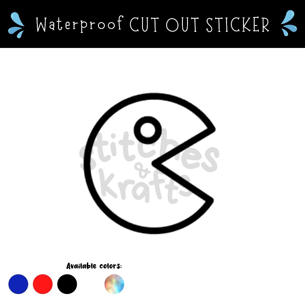 Pacman sticker waterproof cut out vinyl decal | Shopee Philippines