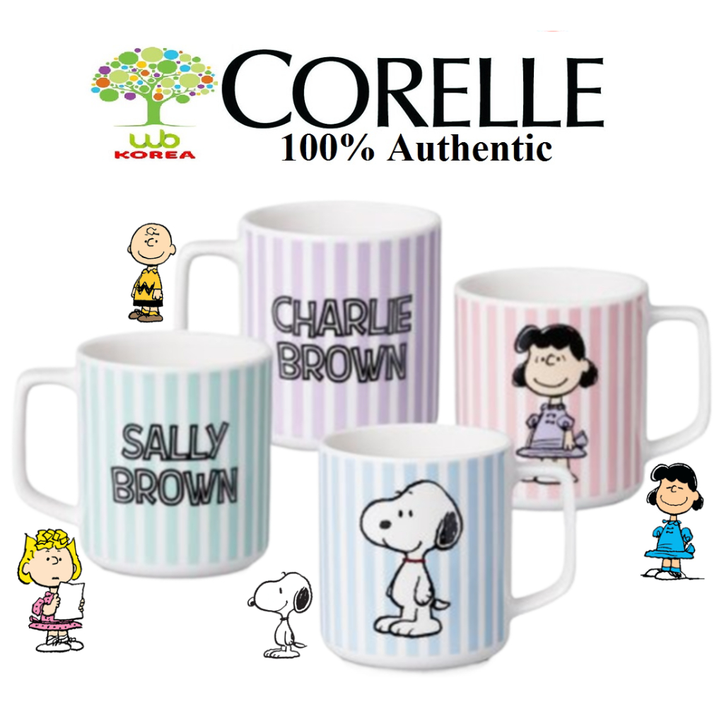 CORELLE Coordinates x Peanuts Mug 380ml 4 Piece Set Snoopy The Home ...