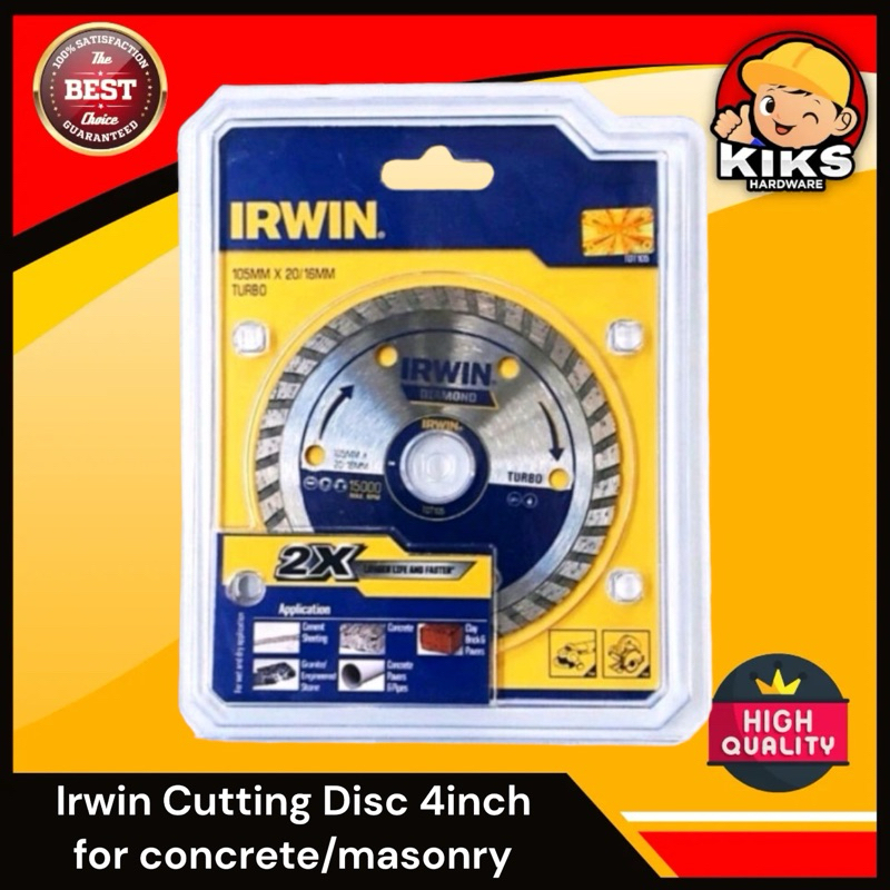 Irwin Cutting Disc 4inches Authentic Diamond Turbo for cement granite ...