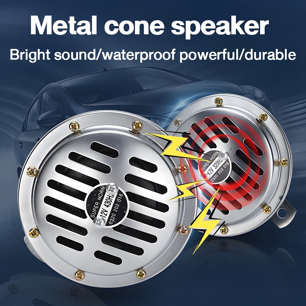 12V pot horn high power waterproof super loud treble electric horn car ...