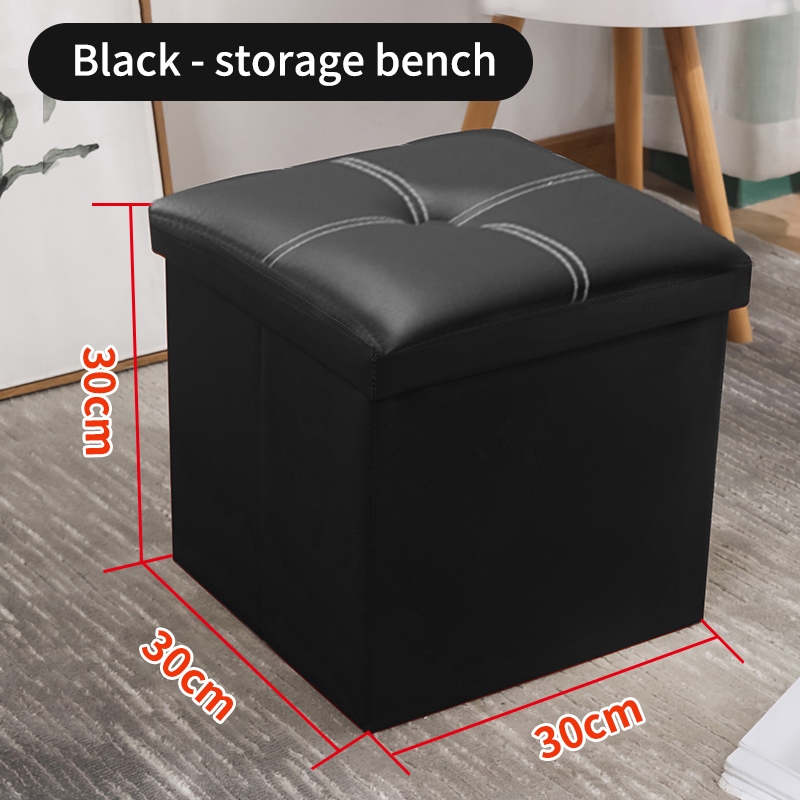 ESH Rectangular storage stool sit adult sofa folding storage chair box ...