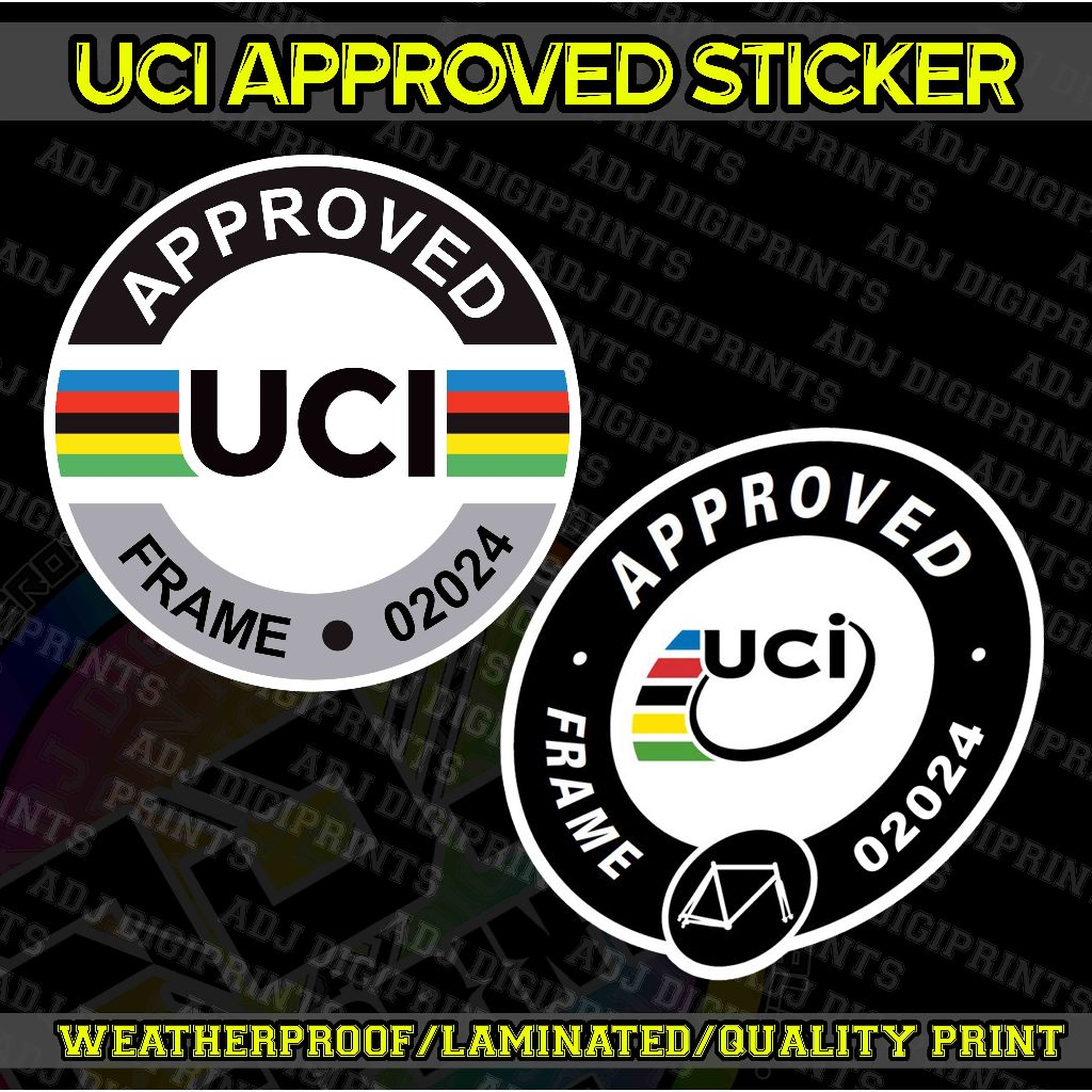 UCI APPROVED STICKER FOR ROAD MOUNTAIN BIKES WATERPROOF UV PRINT AND ...
