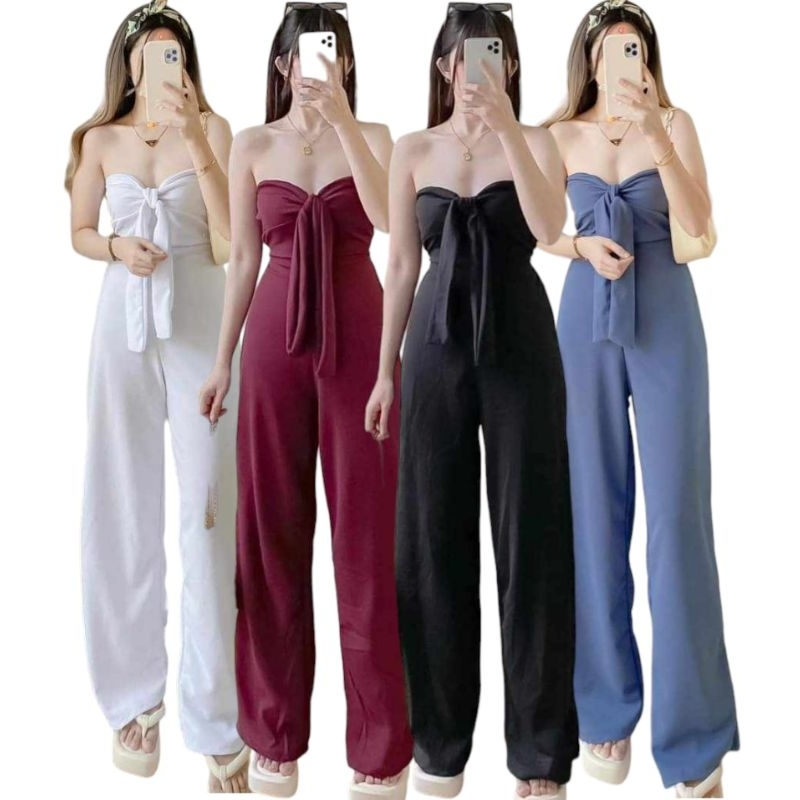 ONHAND REGULAR SIZE IRENE TUBE LONG JUMPSUIT BY MUNDA CLOTHING | Shopee ...