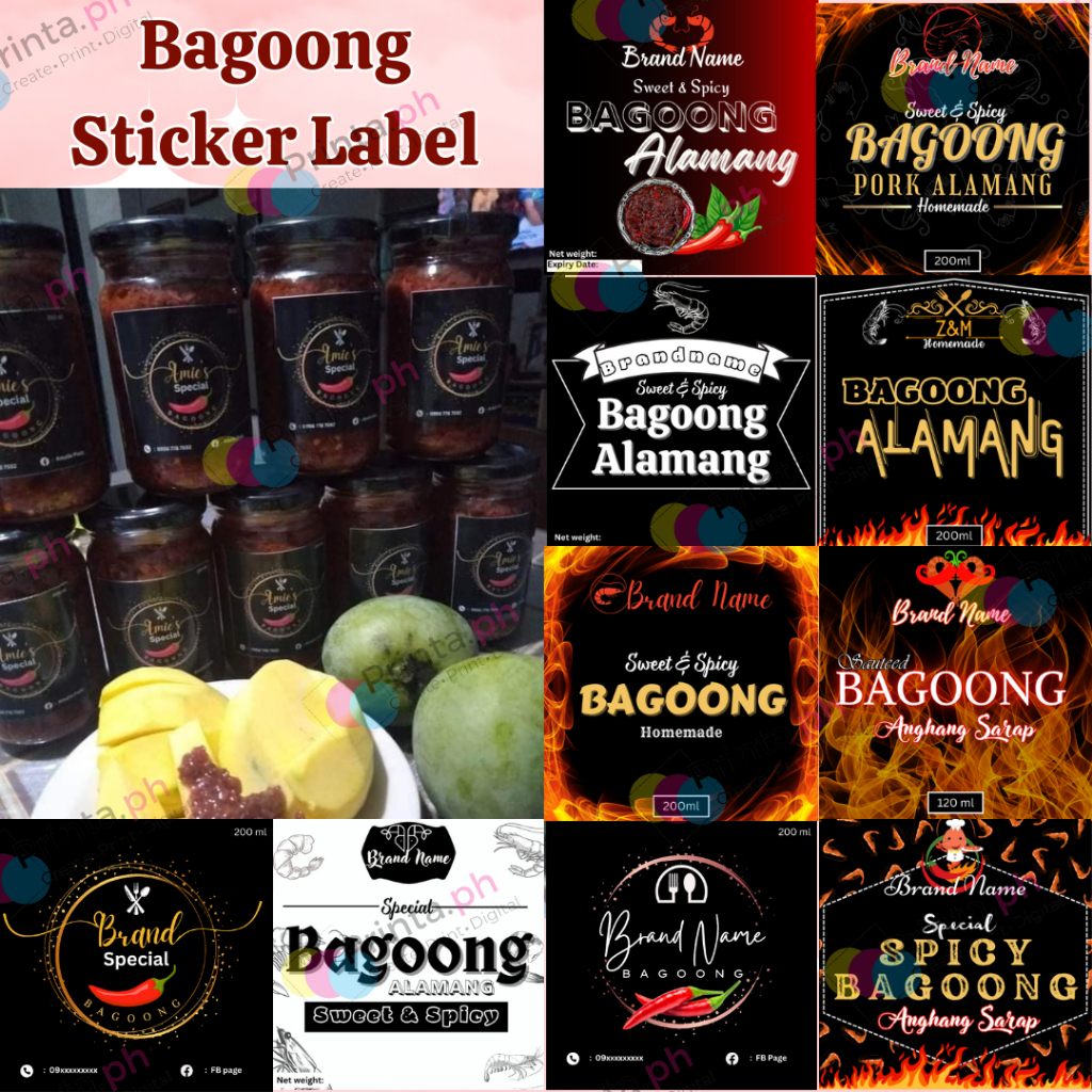 Bagoong - Sticker Label for your Business with Logo ( Glossy ...