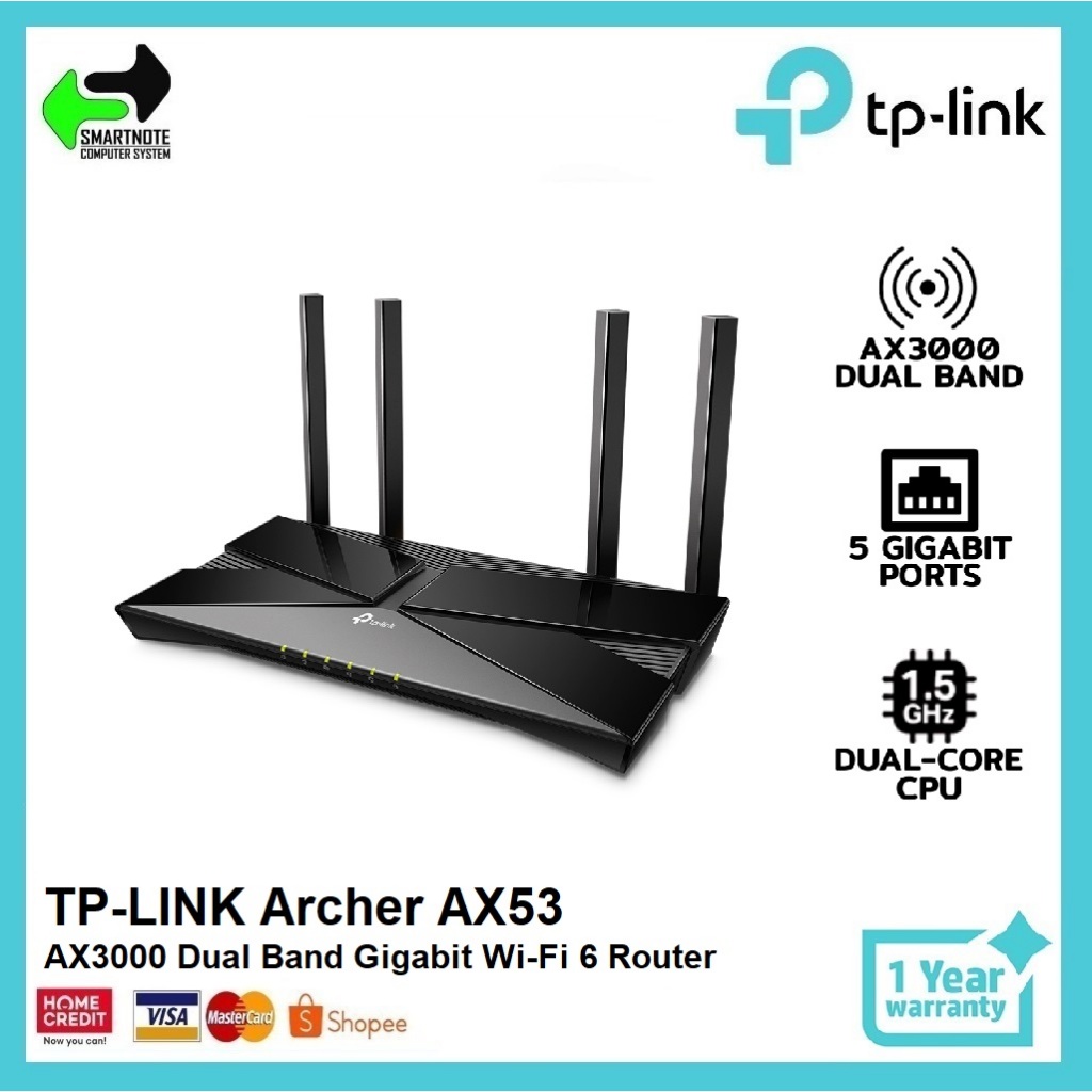 TP-LINK Archer AX53 AX3000 Dual Band Gigabit Wi-Fi 6 Router TP LINK | Shopee Philippines