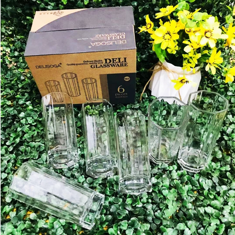 Delisoga Y5302-1 ️ Transparent water cup/ juice cup drinking set ...