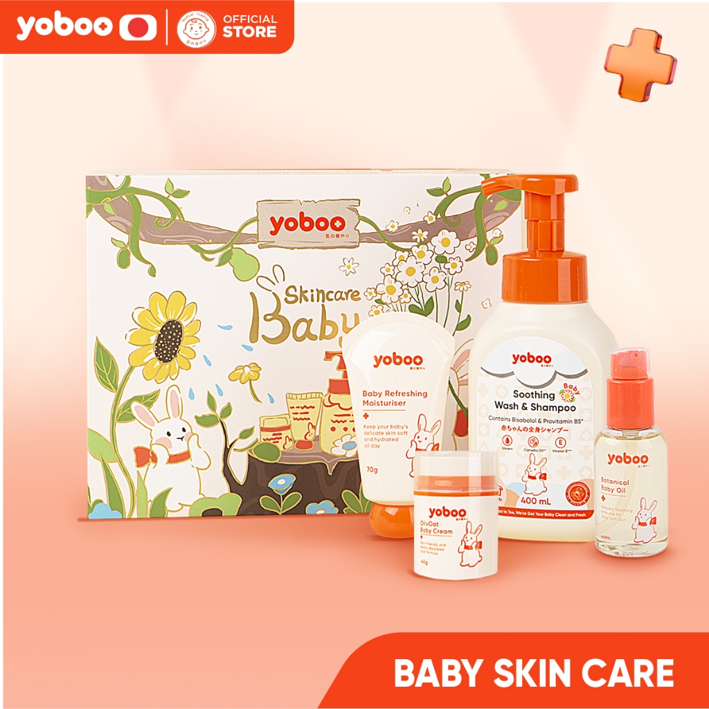 Yoboo Baby Skin Care (Baby Soothing Wash & Shampoo, Baby Cream ...