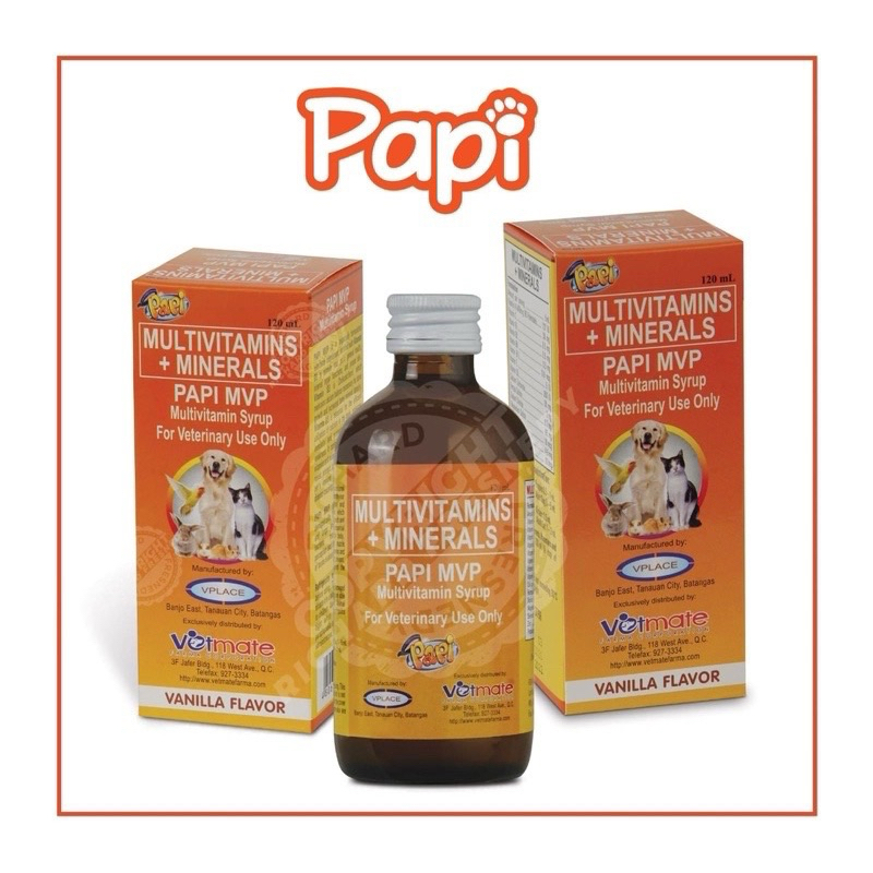 PAPI MVP MULTIVITAMINS SYRUP Pet Vitamins | Shopee Philippines