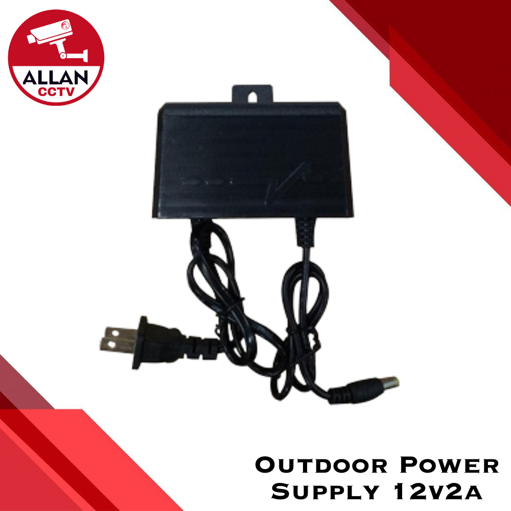 Allan CCTV Waterproof Outdoor 12V 2A DC Power Supply Adapter 12V2A CCTV LED | Shopee Philippines