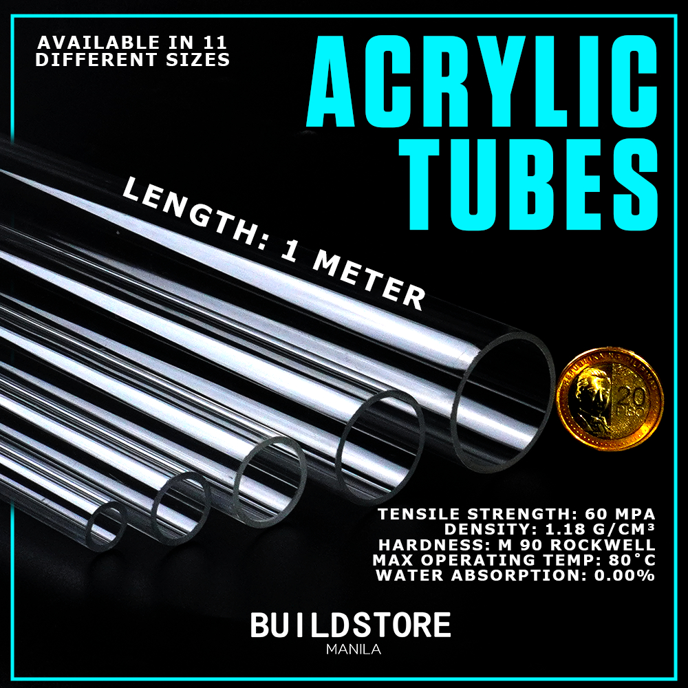 PMMA Acrylic Tubes (6 mm - 16 mm) for Gaming Water Cooling Tubes and ...