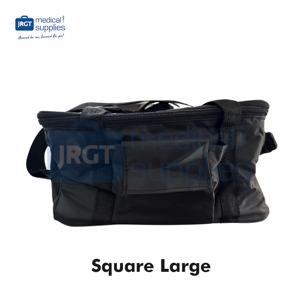 Doctor's Bag / OB Bag / Medical Sling Bag (Black Leather) | Portable ...