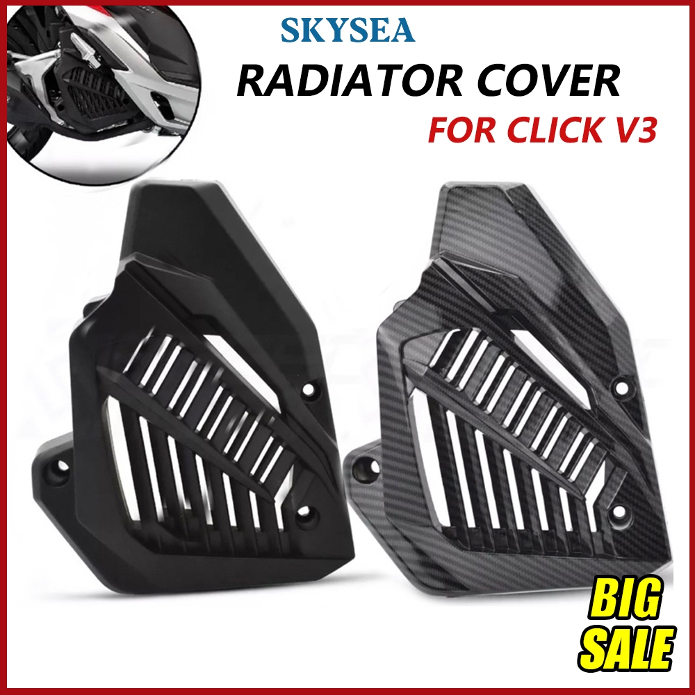 HONDA Radiator Cover CLICK 125i/150i COVER CARBON FOR CLICK V2 and V3 ...