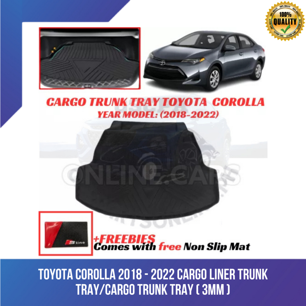 CPA 3mm Toyota Corolla 2018 2019 2020 2021 2022 Cargo Liner Trunk Tray ...