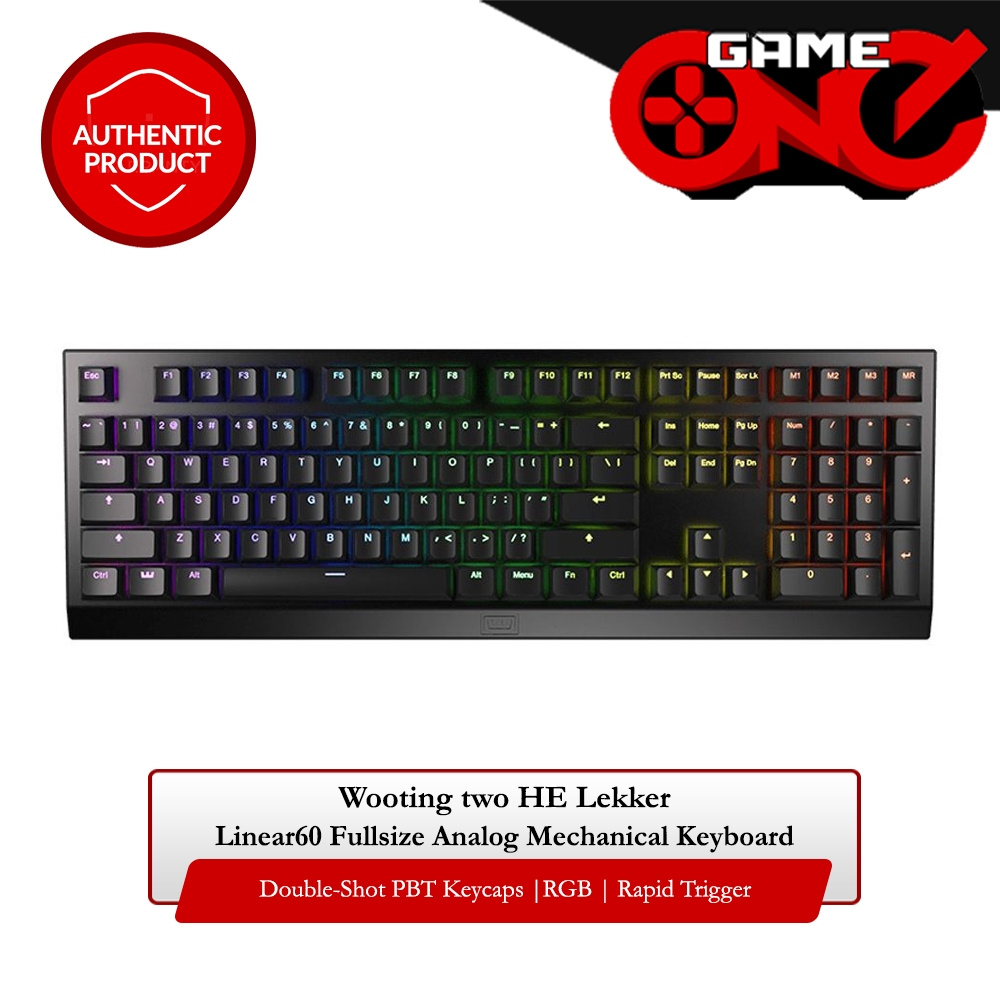 Wooting two HE Lekker Linear60 Fullsize Analog Mechanical Keyboard ...