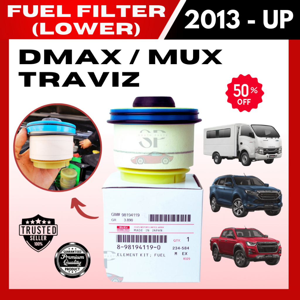 SALE! FUEL FILTER (LOWER) for ISUZU DMAX / TRAVIZ / MUX (2013-UP) ( 8 ...