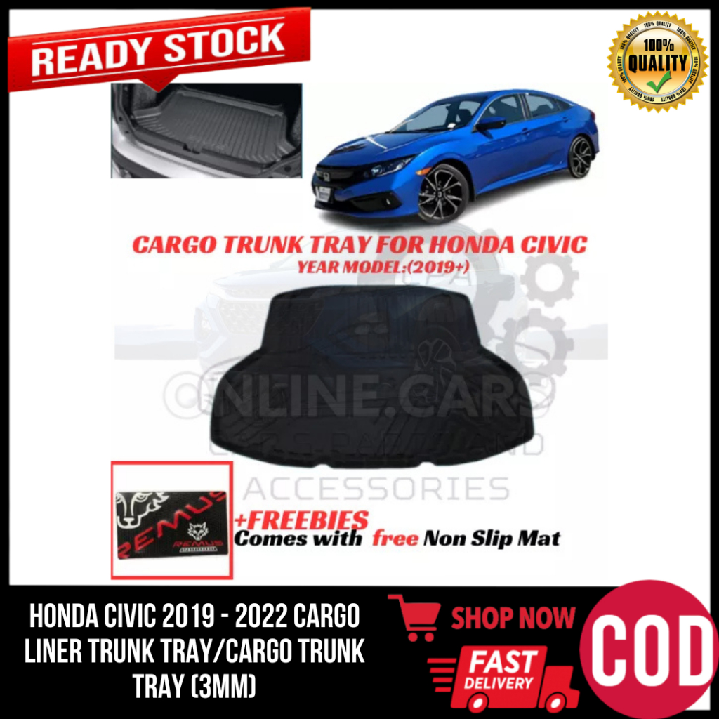 GCAO HONDA CIVIC 2019 2020 2021 2022 Cargo Liner Trunk Tray/Cargo Trunk ...