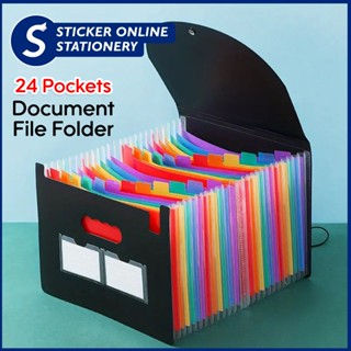 Document File 13/24 Pockets Expanding Folder Organizer A4 Size Office ...